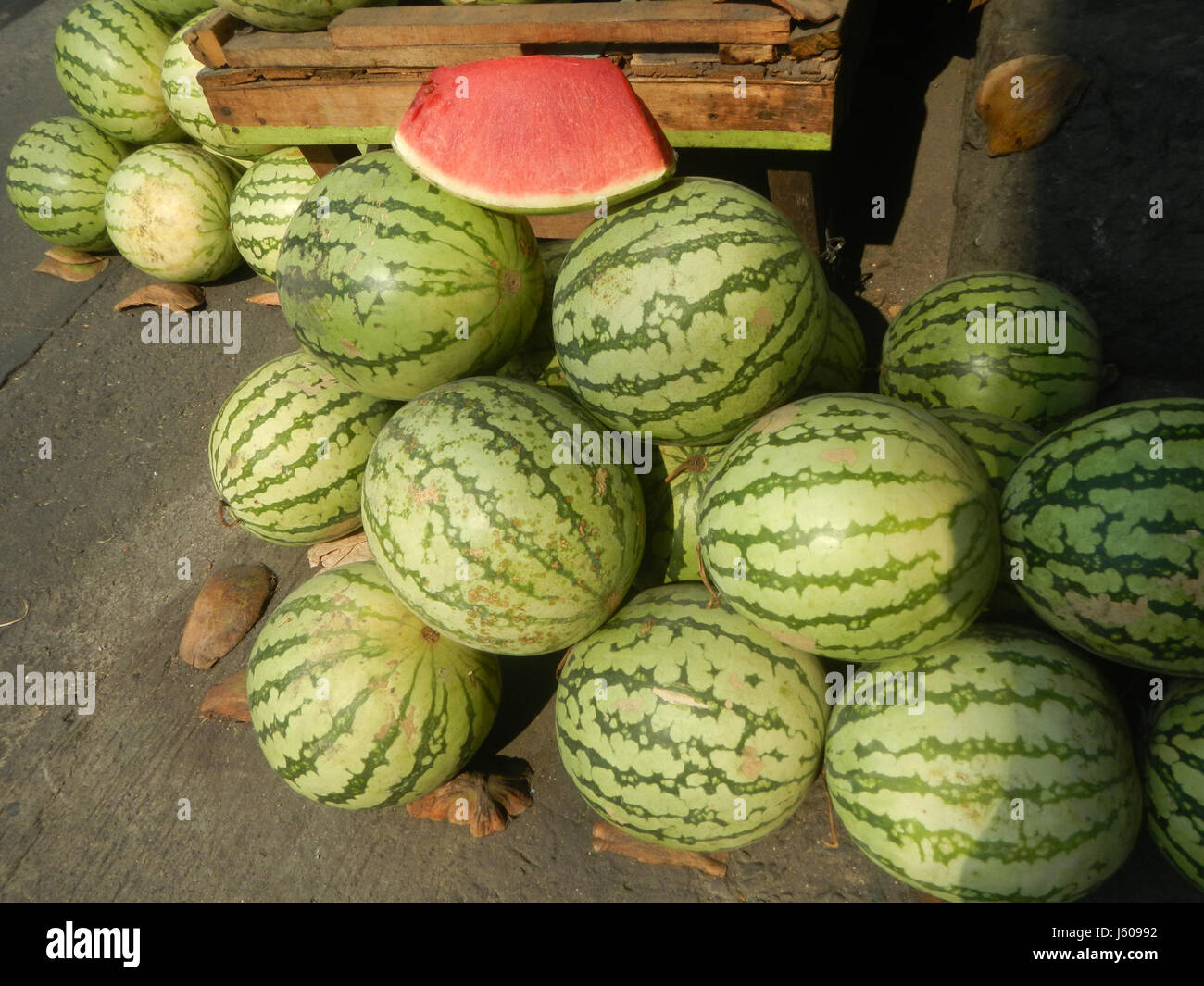 01266 Watermelons Philippines textures Apolonio Samson Market Quezon ...