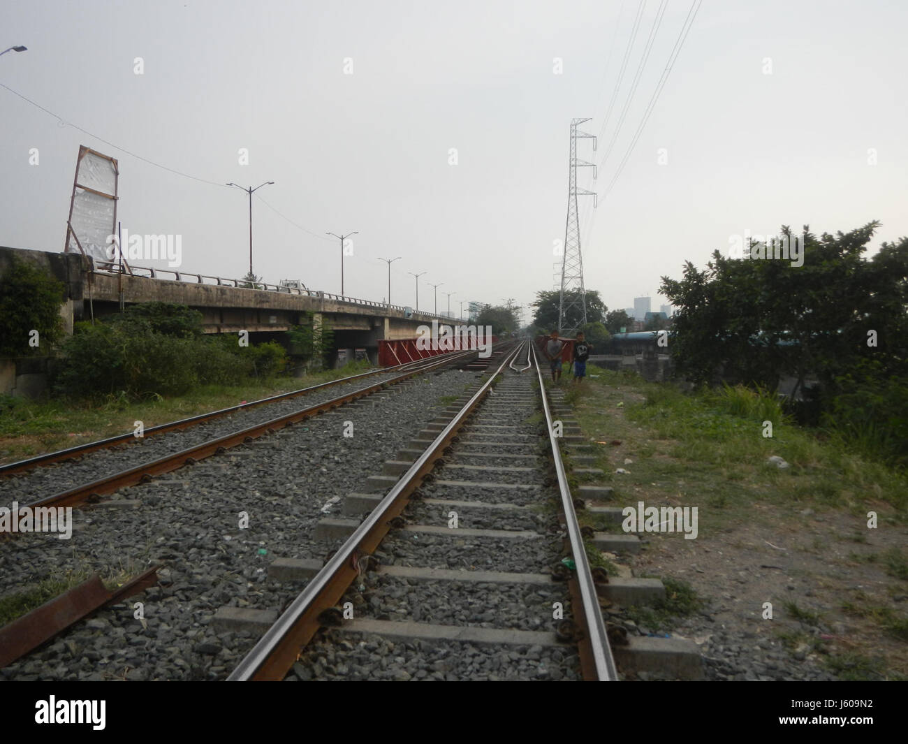 The image shows the Santa Mesa PNR Station in Pandacan, Manila, with ...