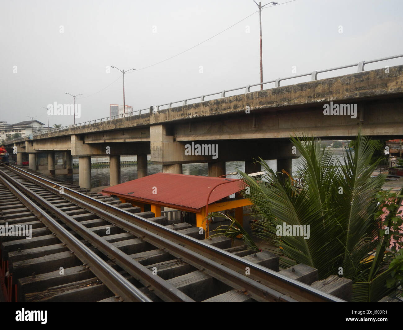 An image of the Santa Mesa PNR Station in Manila, with surrounding ...