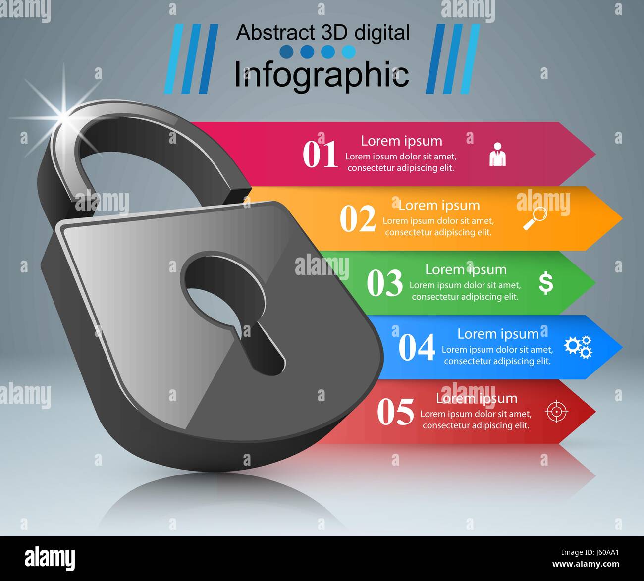 Infographic illustration. Lock icon Stock Vector Image & Art - Alamy