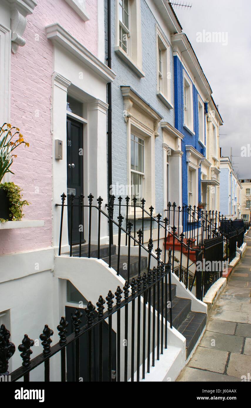 house building london england block of houses street road britain ...