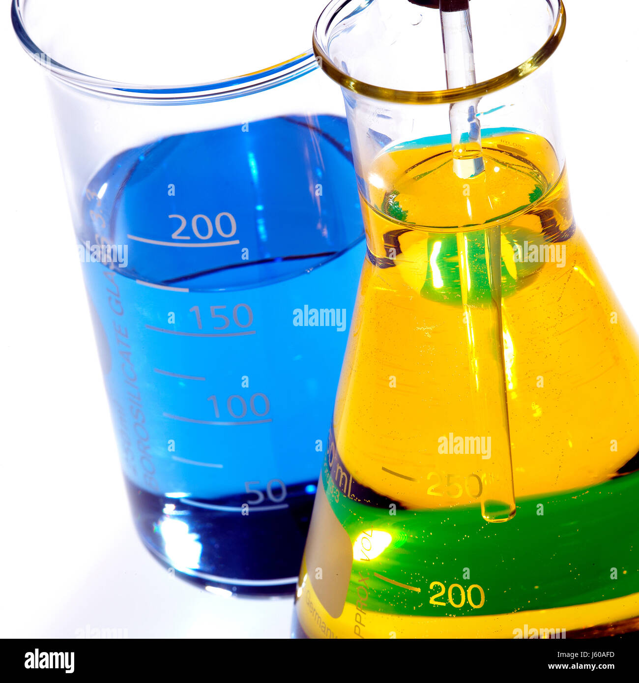 experiment contrast reaction laboratory chemistry solution fluids ...