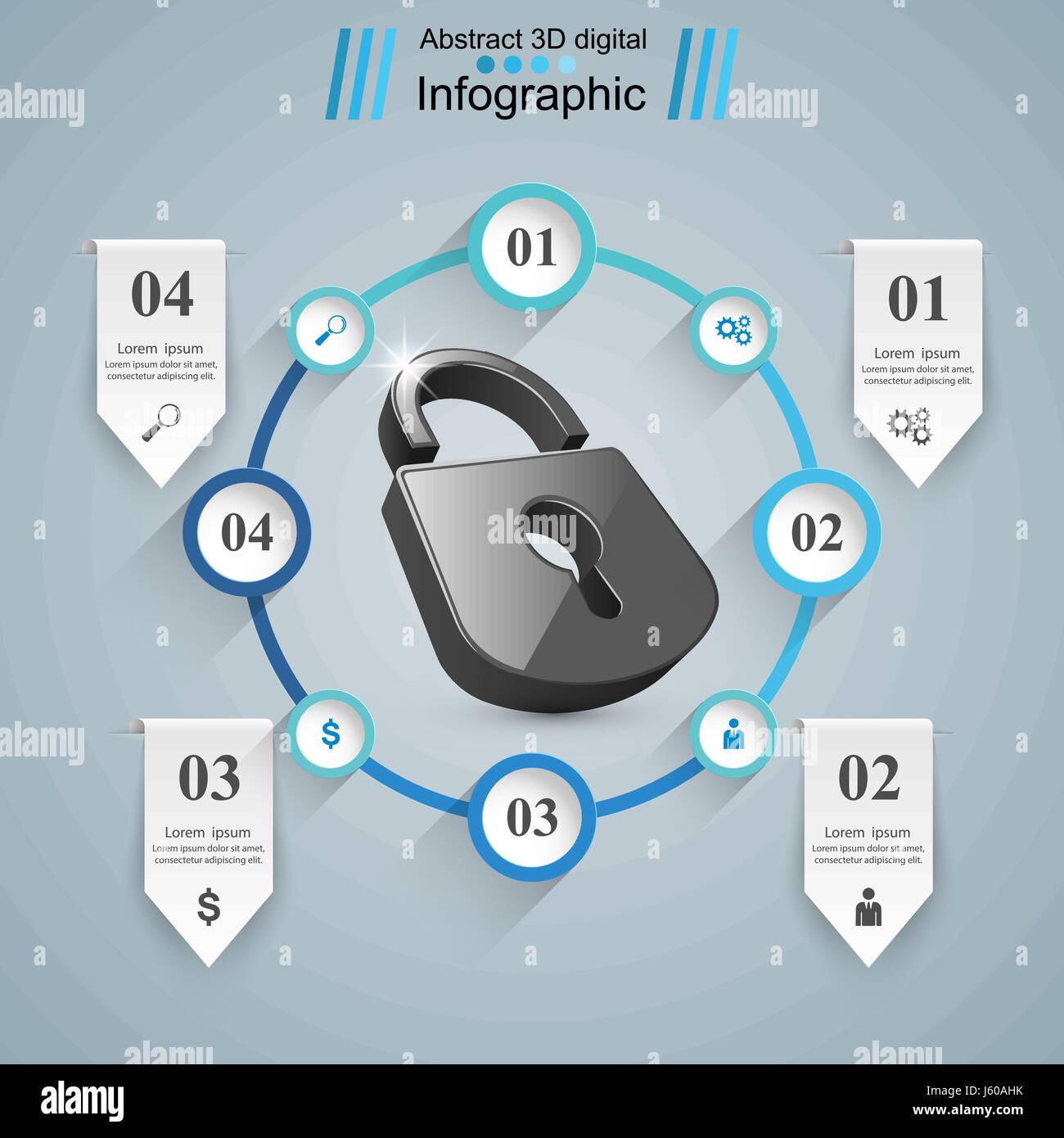Infographic illustration. Lock icon Stock Vector Image & Art - Alamy