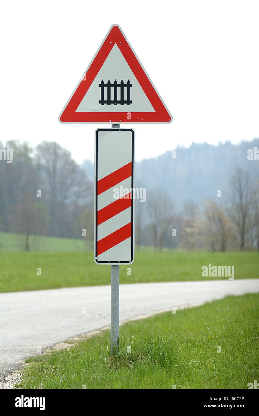 level crossing sign Stock Photo - Alamy