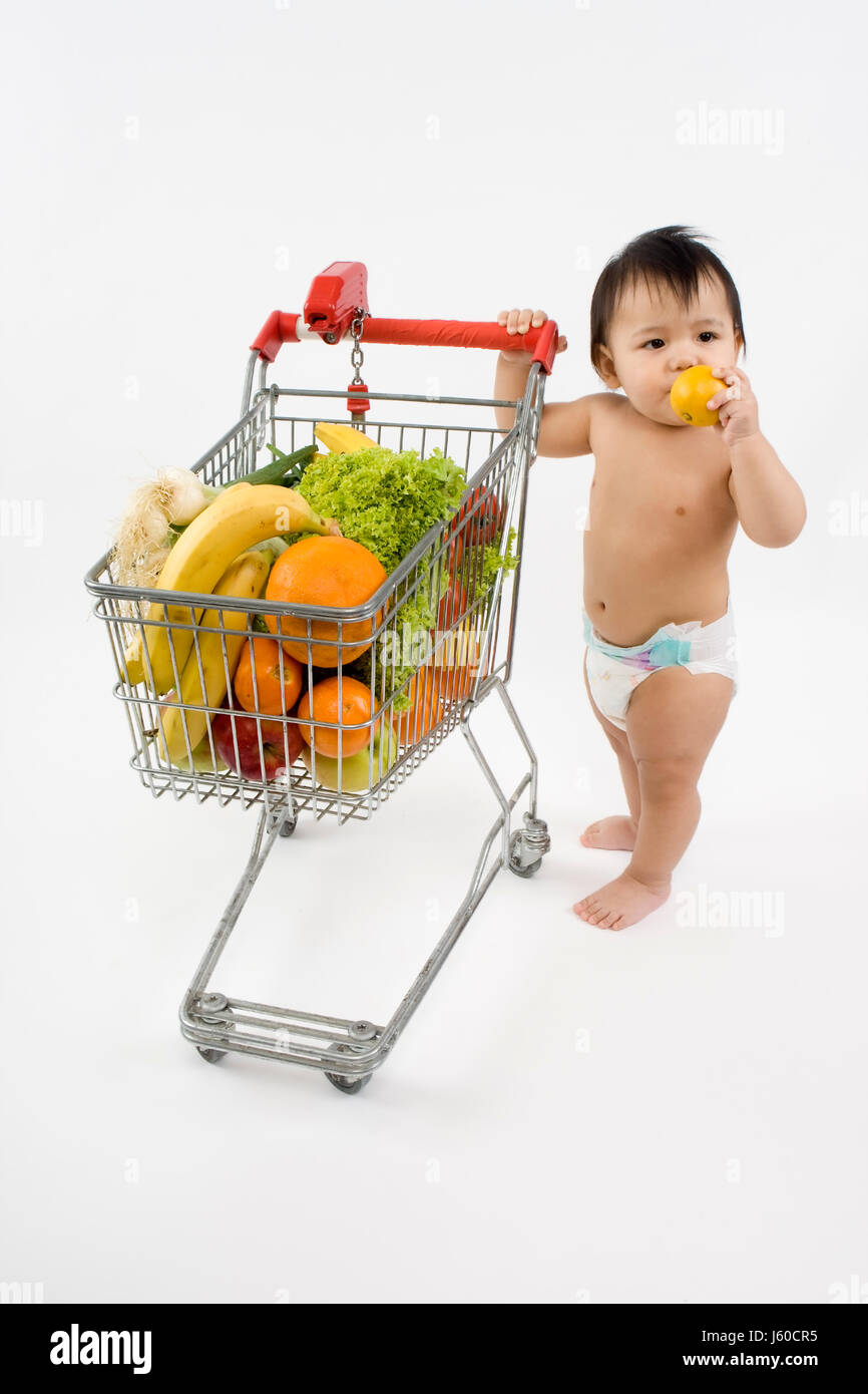 baby with shopping cart Stock Photo - Alamy