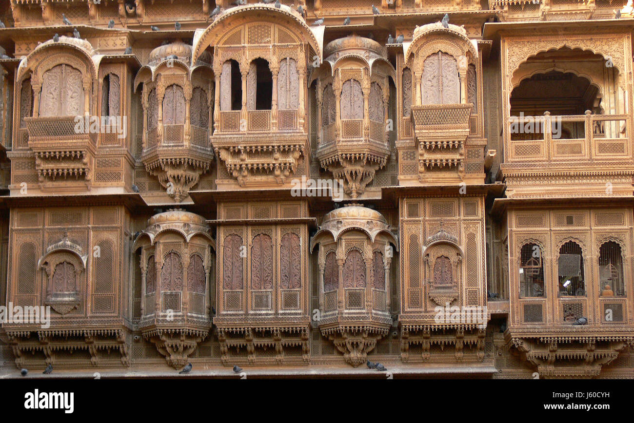 facade of a haveli,india Stock Photo - Alamy