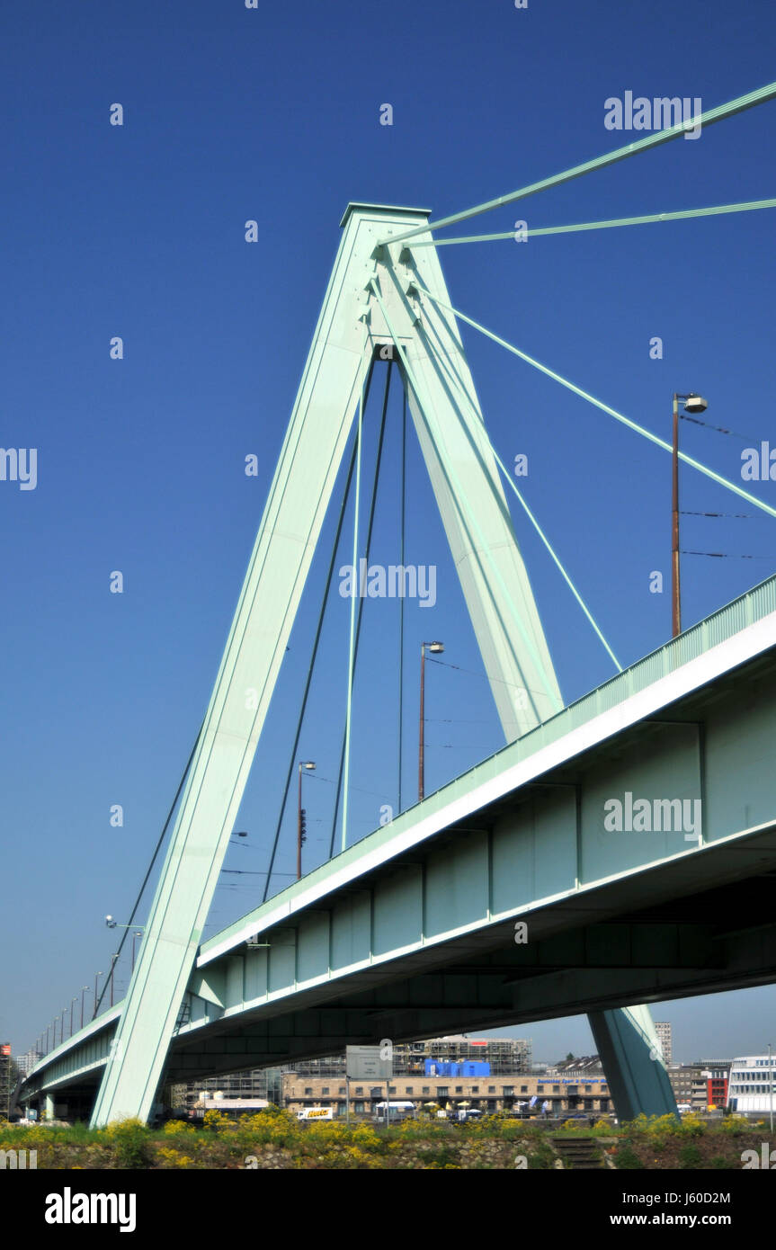cologne bridge rhineland green navigation bridges track steel ...