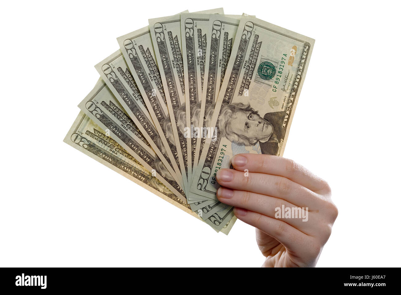money fan of dollars Stock Photo - Alamy