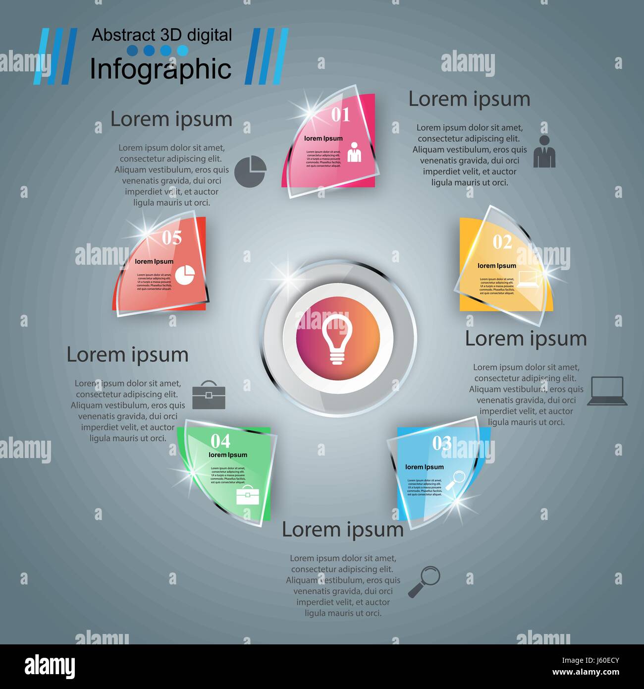 Abstract 3D digital illustration Infographic Stock Vector Image & Art ...