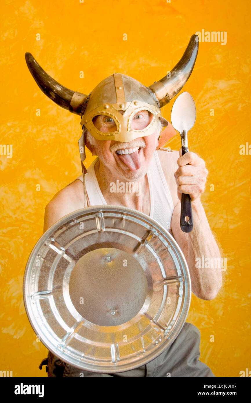 opera helmet horns viking eccentric senior senior citizen elderly ...