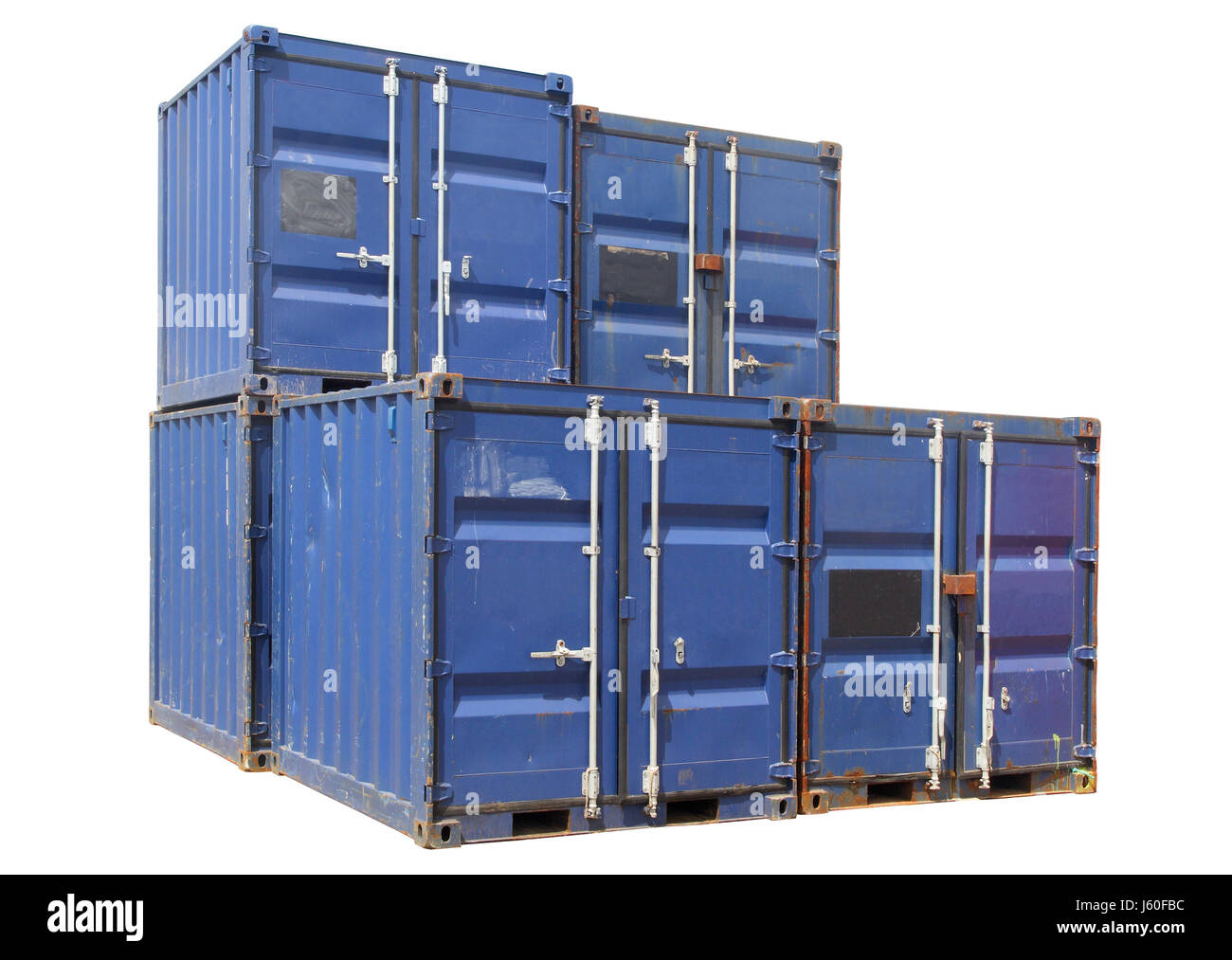 isolated freight cargo container containers blue objects isolated ...