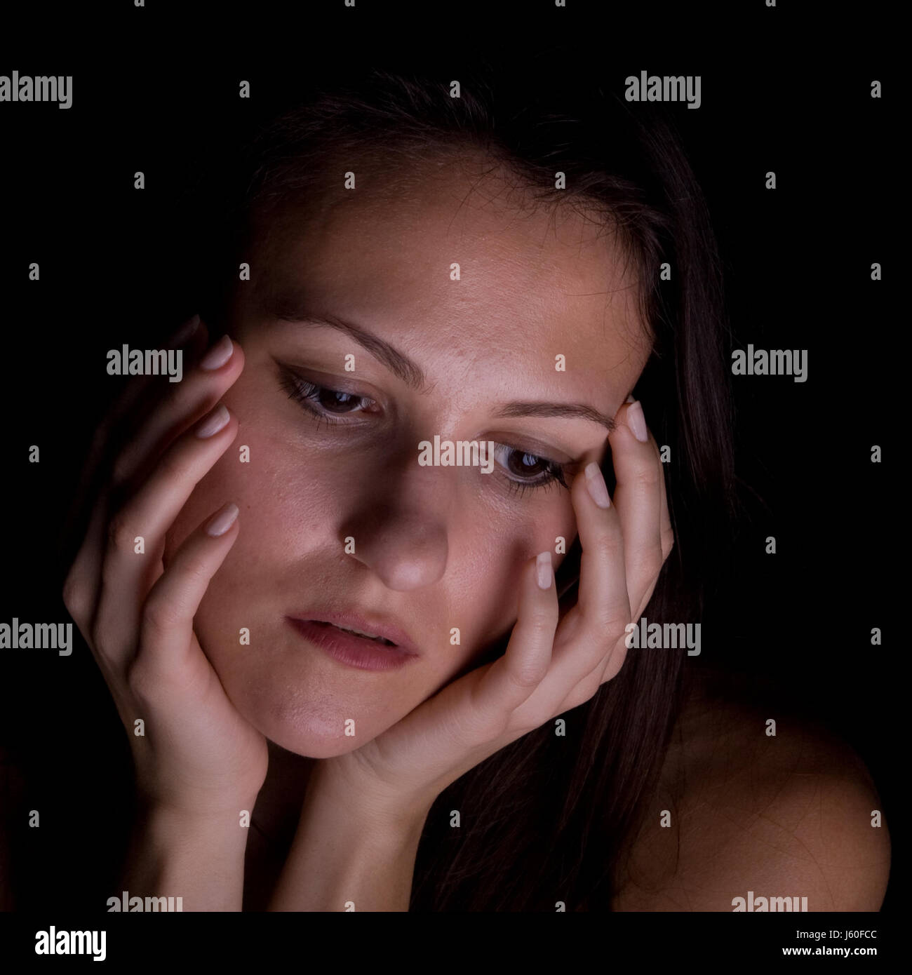 sad concern worried worry anxiety anxious solicitous melancholic ...