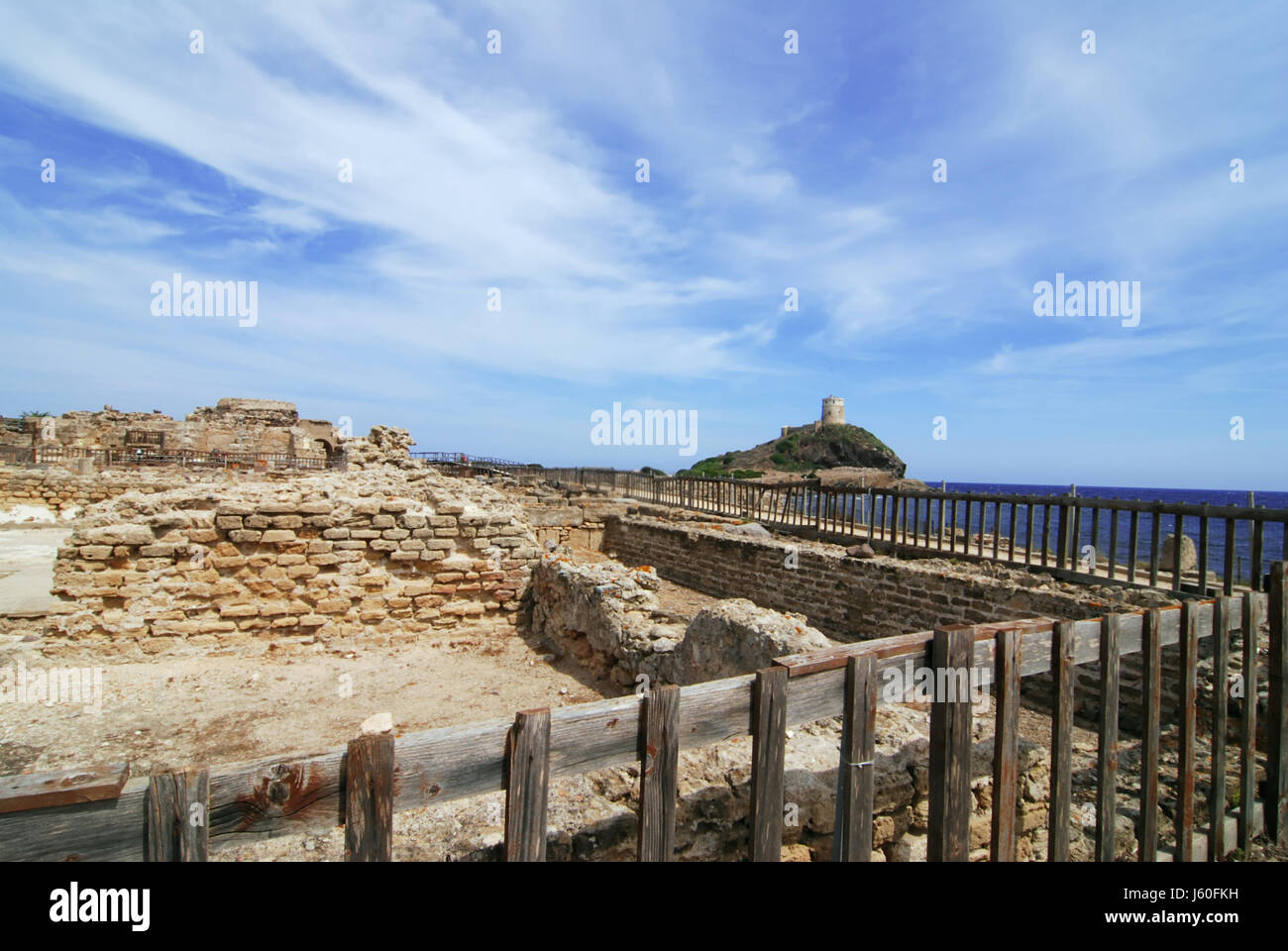 ruins frame salt water sea ocean water sardinia lighthouse italy ...