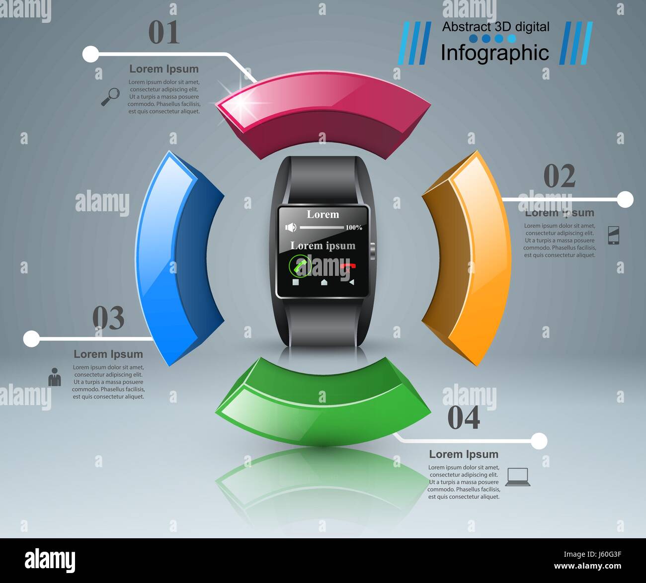 3D infographic. Smartwatch icon Stock Vector Image & Art - Alamy