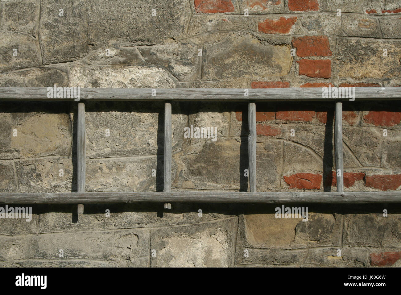 wood across wall antiquarian level ladder old stone wood across ...