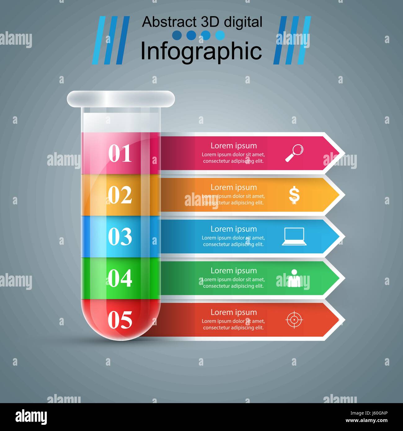 Test tube. Experiments. Business infographics Stock Vector Image & Art ...