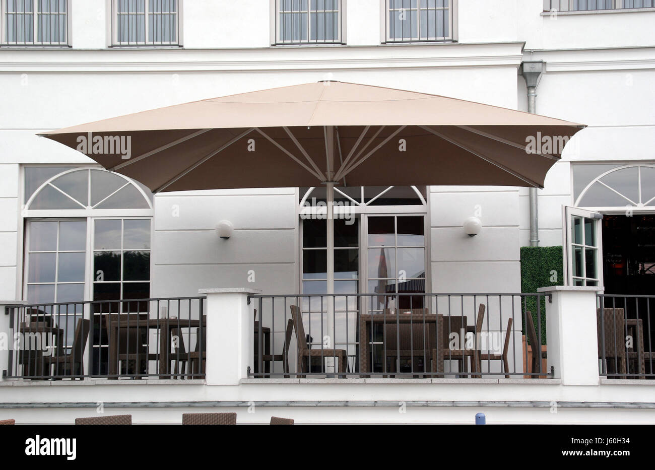balcony - parasol - terrace Stock Photo - Alamy