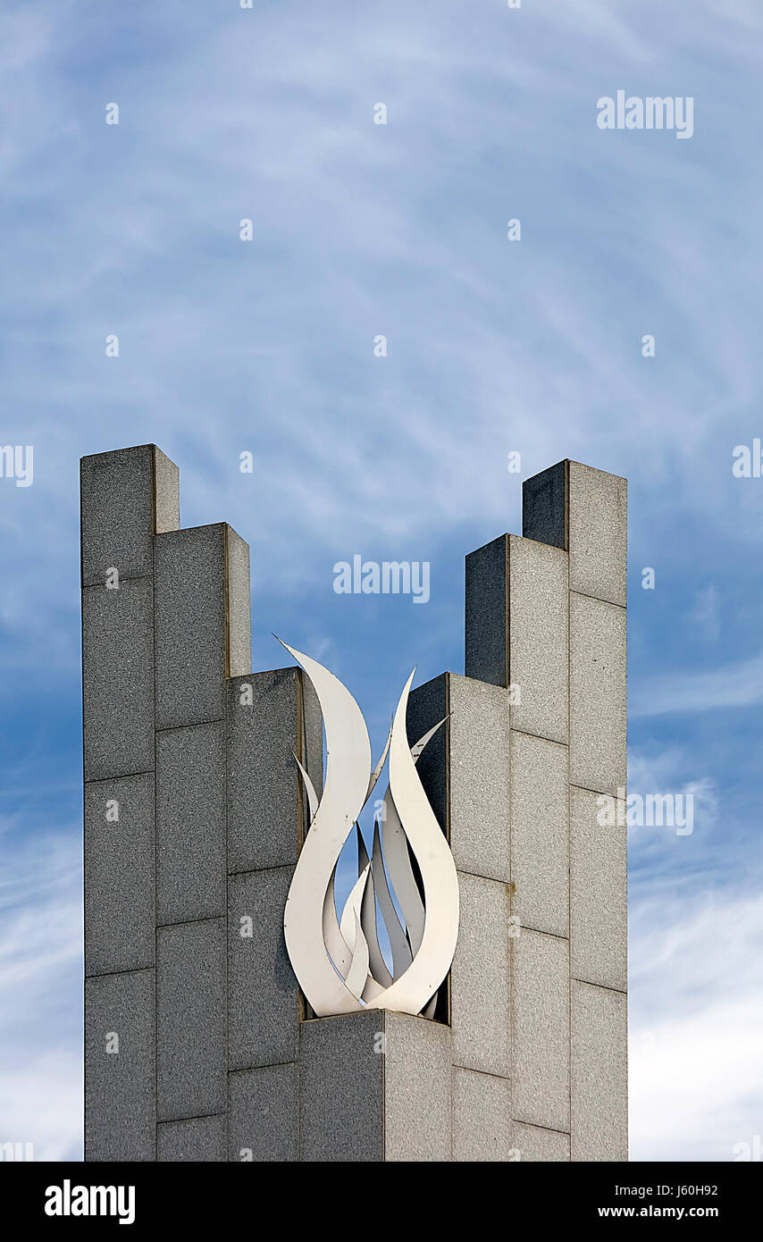 monument stone dramatic firmament sky clouds blue monument colour stone ...