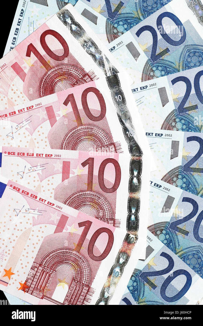 blank european caucasian euro notes money blue note memo present macro ...