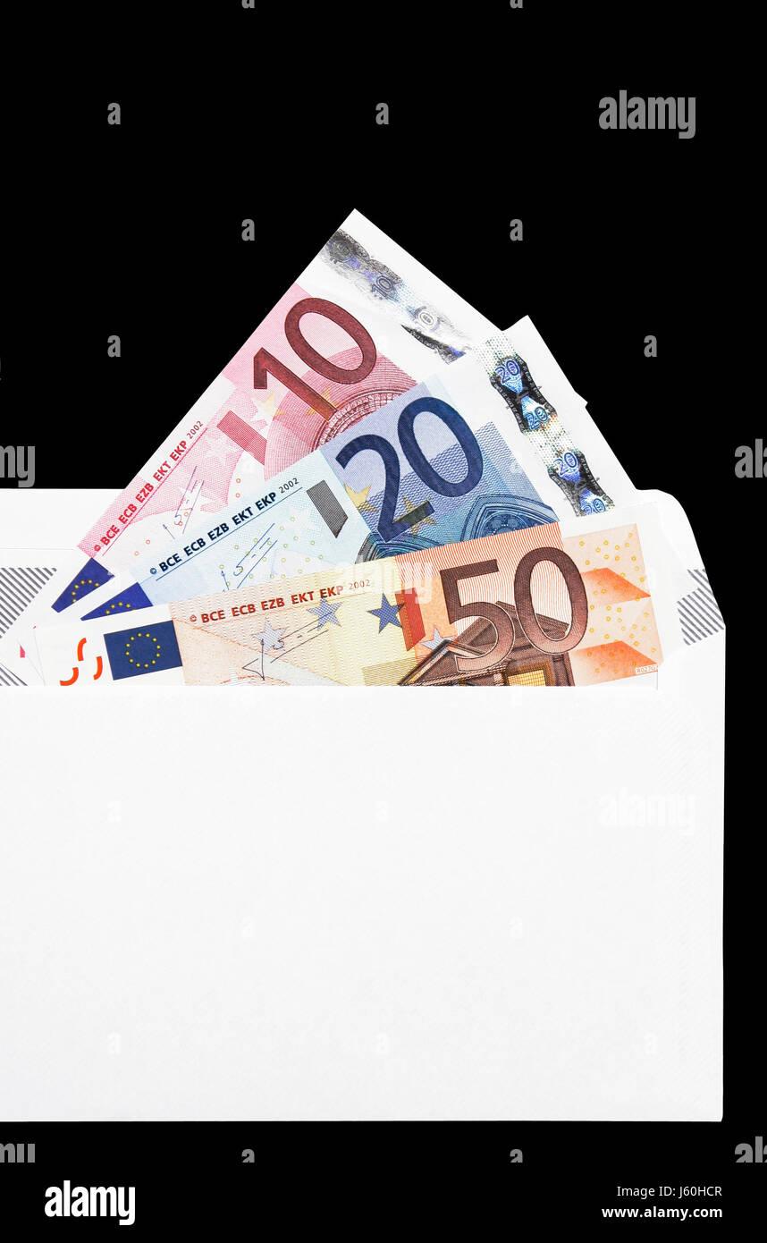 blank european caucasian euro notes envelope money blue note memo ...