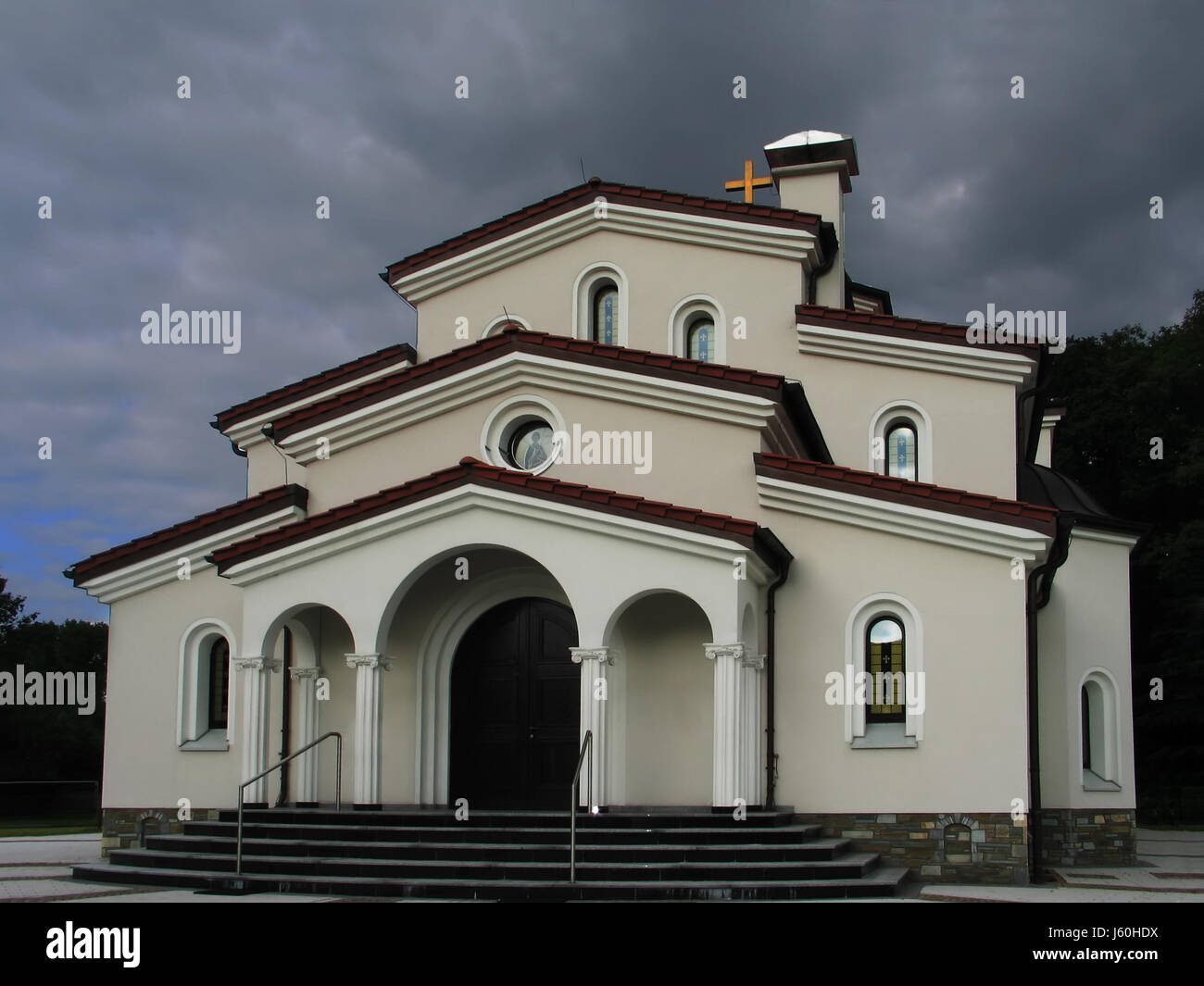 church columns evening pillar Ruhr district pale bright pure white snow ...
