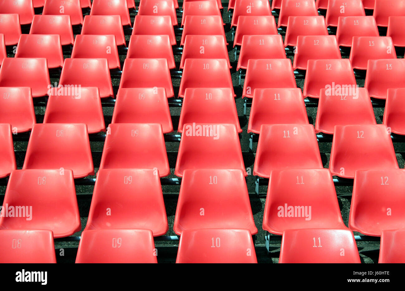 stadium seats red numbers sport sports colour coloured colourful ...