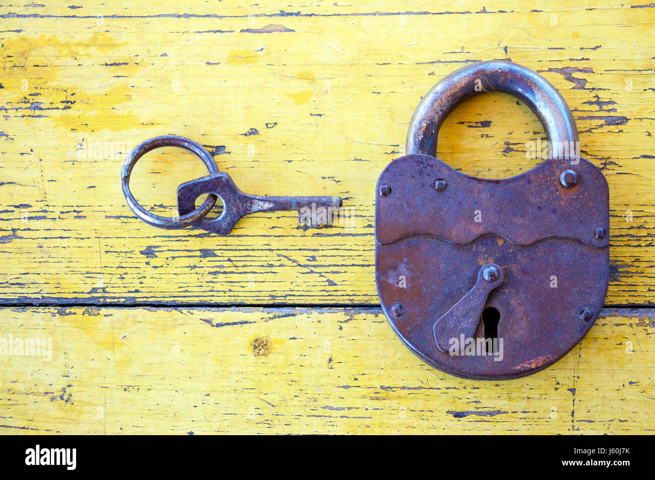 Old lock with a key Stock Photo - Alamy