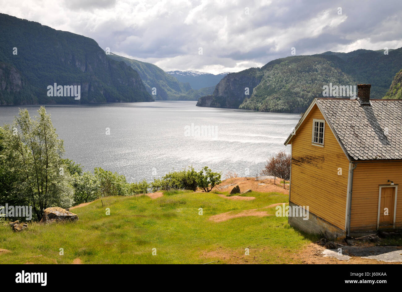 house building framehouse ocean view norway fjord salt water sea ocean ...