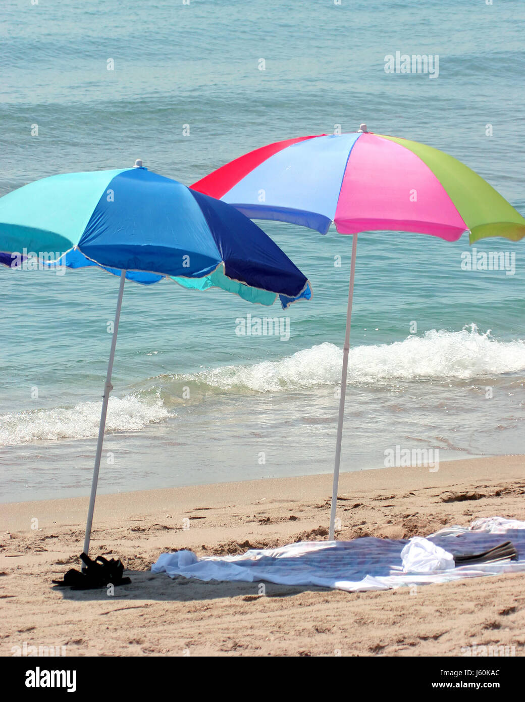 beach seaside the beach seashore summer summerly waves umbrella salt ...