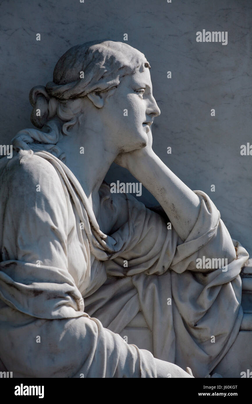 meditative statue cemetery angel angels melancholic grave meditative ...