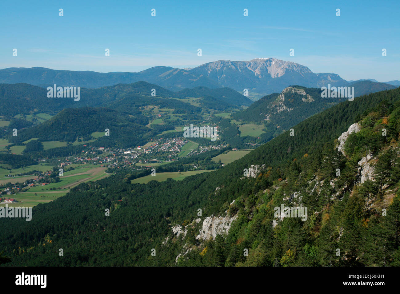 valley place lower austria community village market town scenery ...