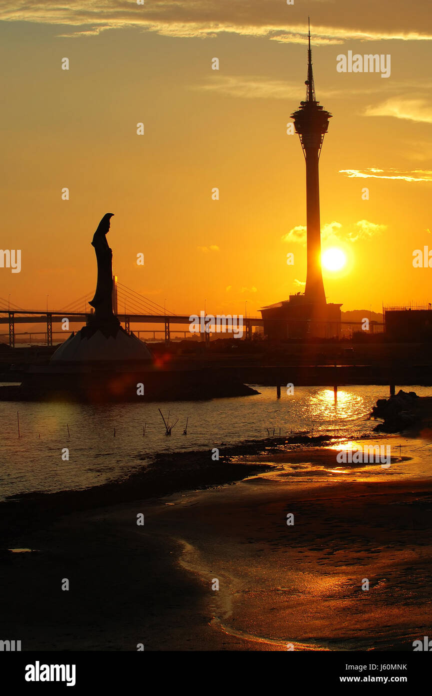 tower statue sunset style of construction architecture architectural ...