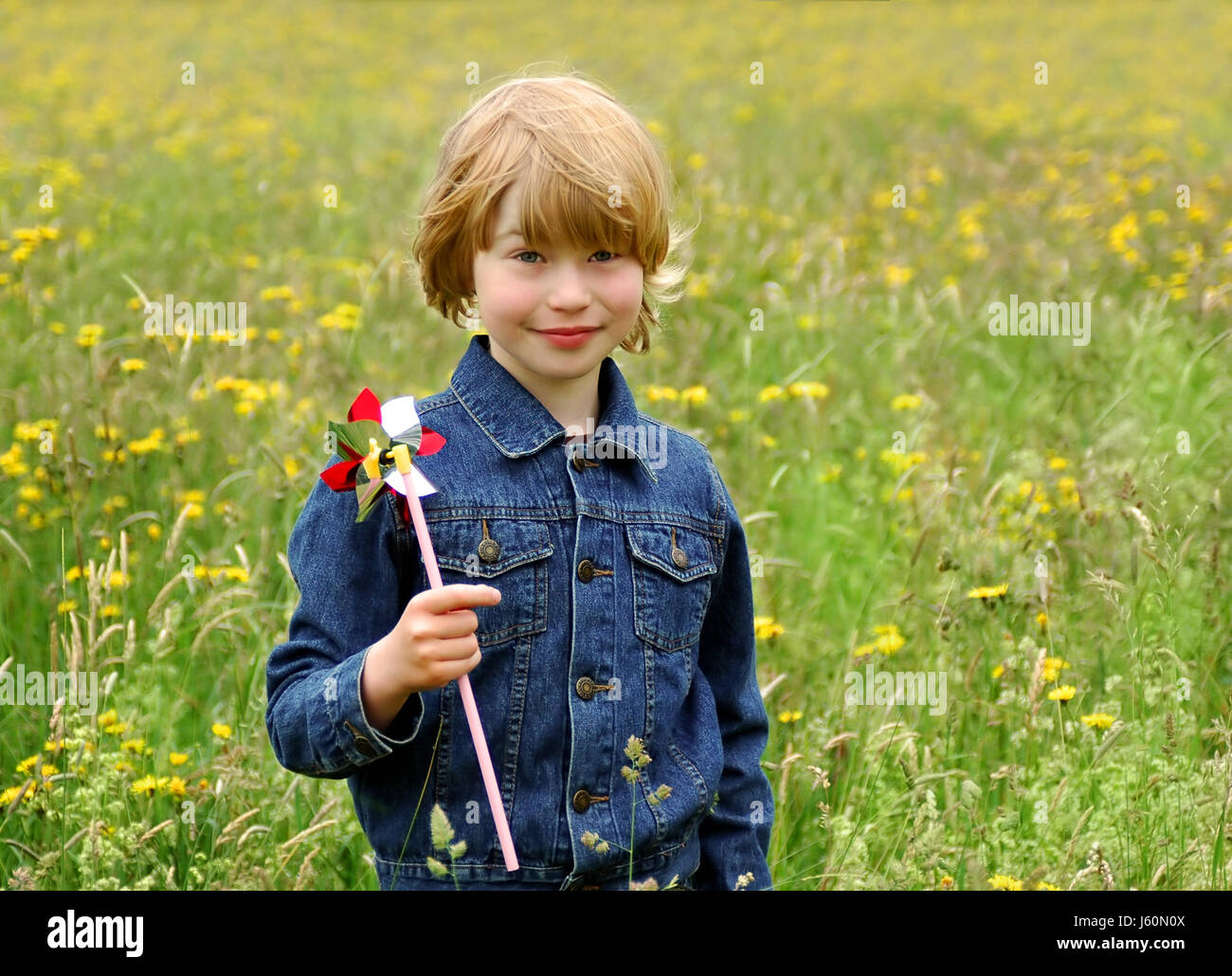 fashion toy boy lad male youngster meadow child pinwheel blue humans ...