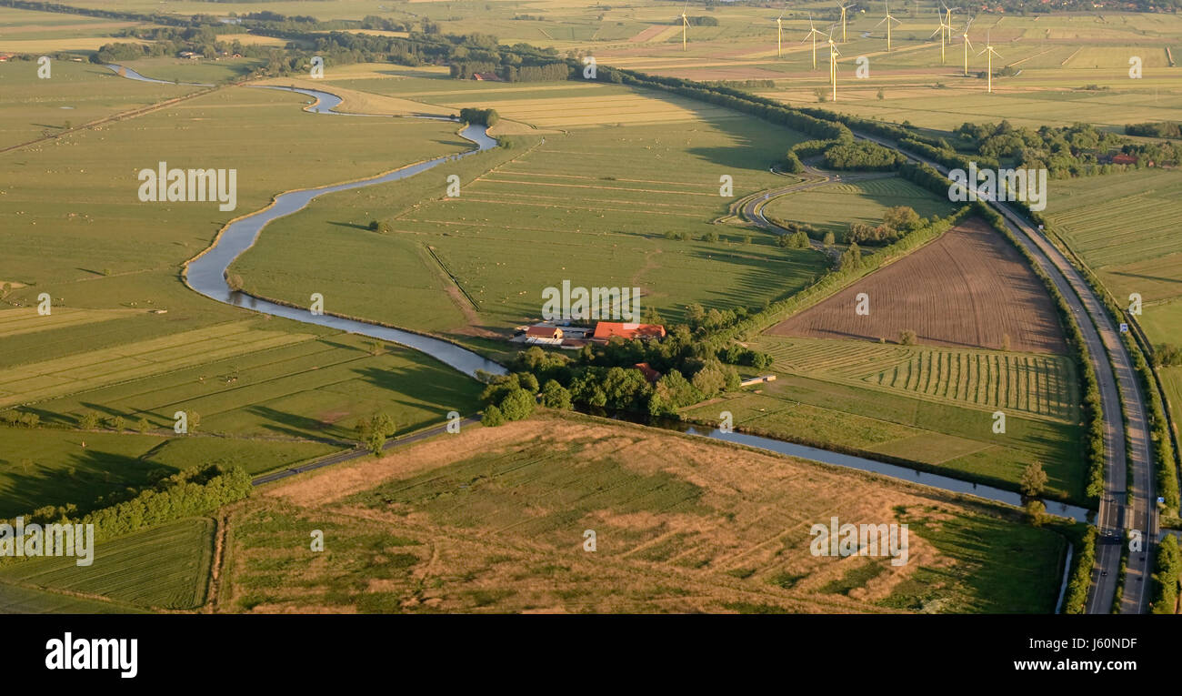 fields aerial photograph motorway highway deep farm germany german ...