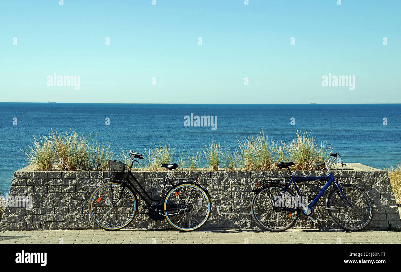 horizon denmark water baltic sea salt water sea ocean bike bicycle ...