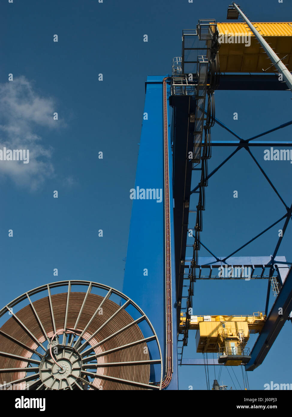 detail industry harbor logistics harbours terminal crane blue harbor ...