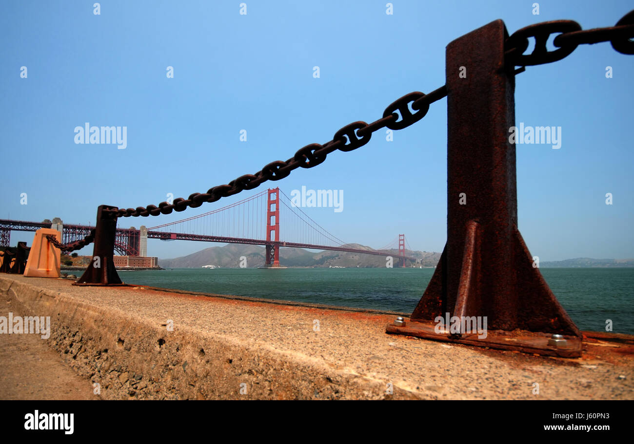 blue bridge goal passage gate archgway gantry golden firmament sky ...