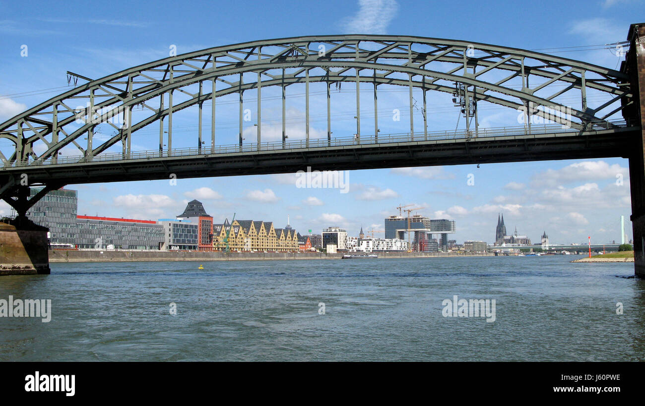 cologne south bridge with view Stock Photo - Alamy