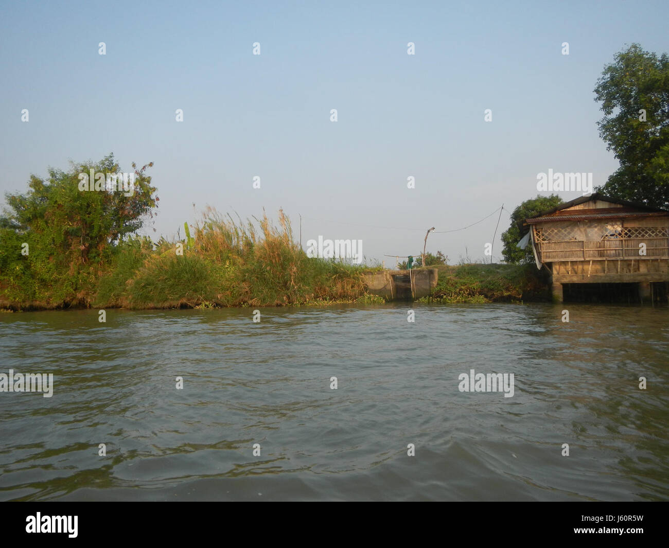 02596 Masantol Pampanga River Districts villages Riverbanks 08 Stock ...