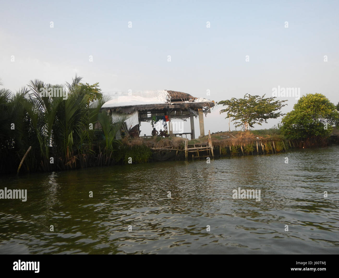 This photograph shows the riverbanks of Panasahan in Malolos, Bulacan ...