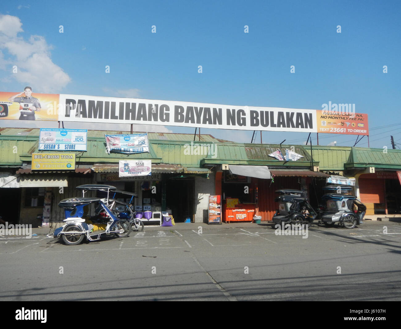 Bulakan, Bulacan, features key landmarks, including roads and market ...