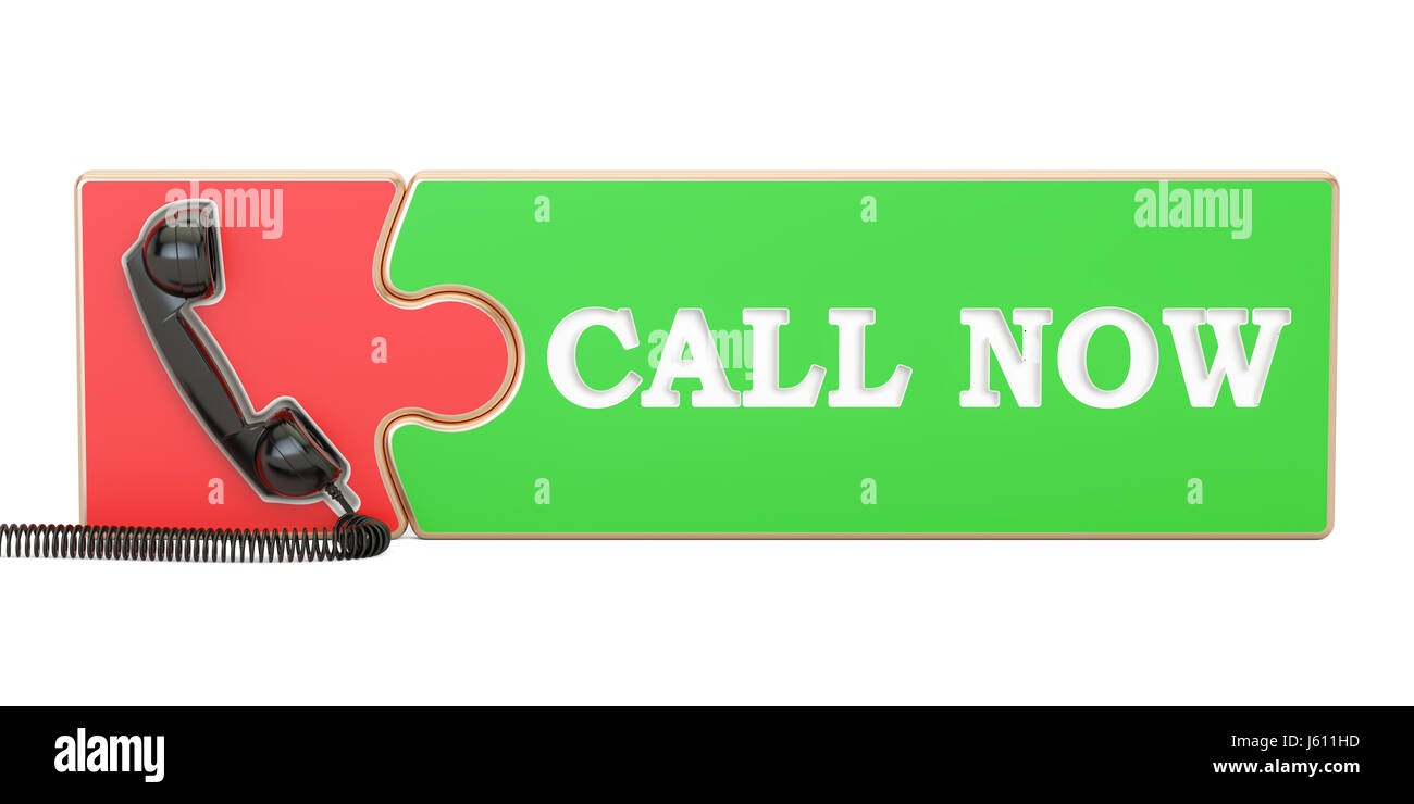 call now concept, 3D rendering isolated on white background Stock Photo ...