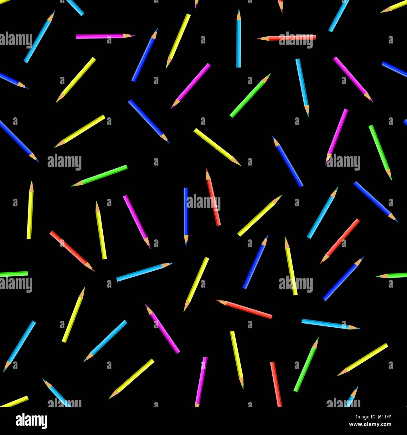 Colored Pencils Seamless Pattern Stock Vector Image & Art - Alamy