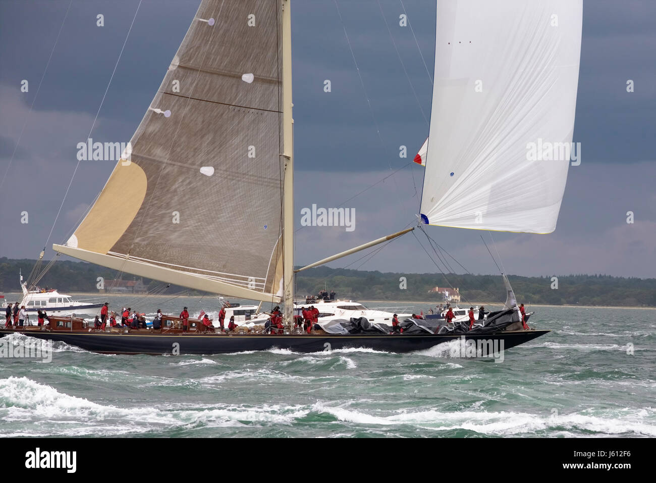 J-Class yacht "Velsheda" (K7) in Race 2, J Class Solent Regatta, July ...