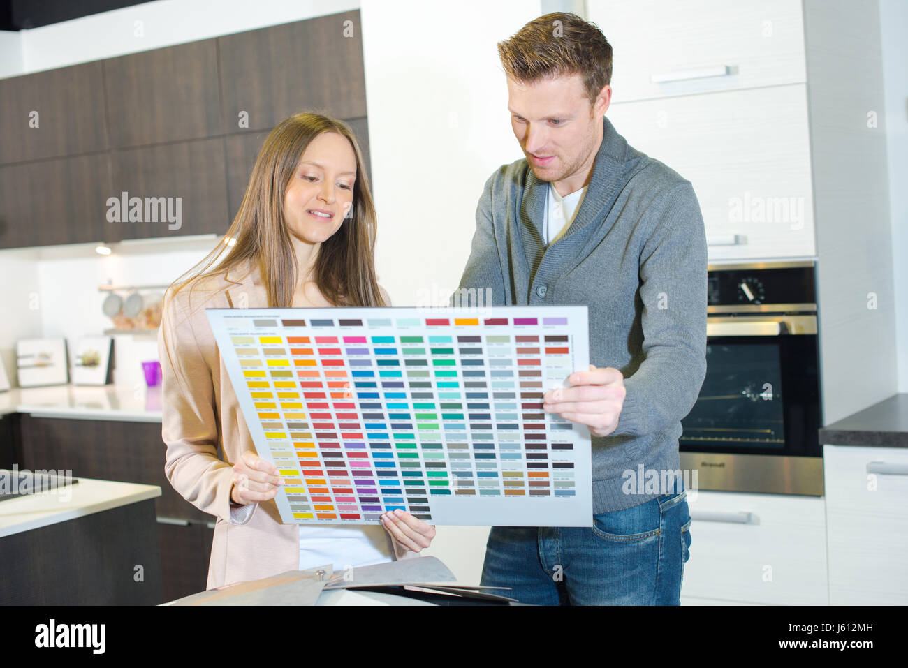 looking at color samples Stock Photo - Alamy