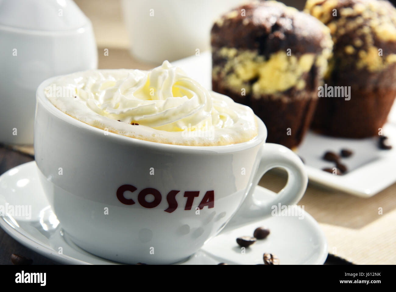 Costa coffee cup muffin hi-res stock photography and images - Alamy