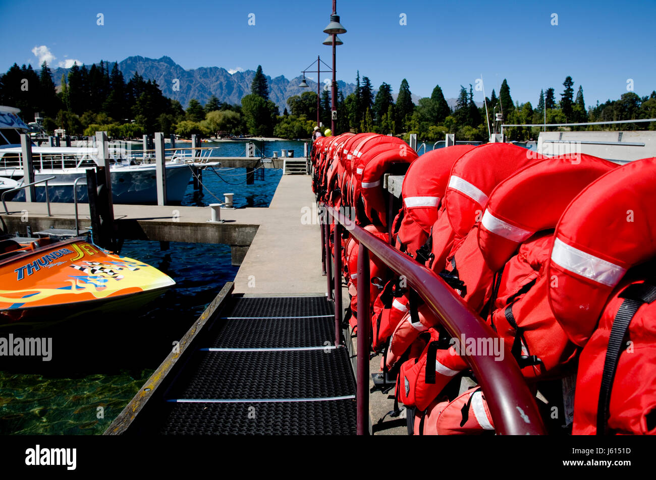 Queenstown New Zealand South Island Adventure Capital Stock Photo - Alamy