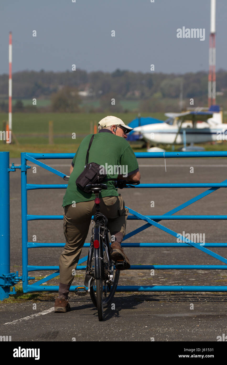 Man watching aircraft hi-res stock photography and images - Alamy