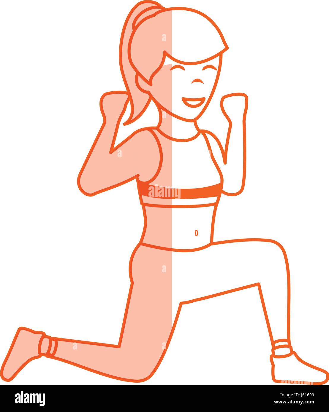 Athletic woman exercising character Stock Vector Image & Art - Alamy