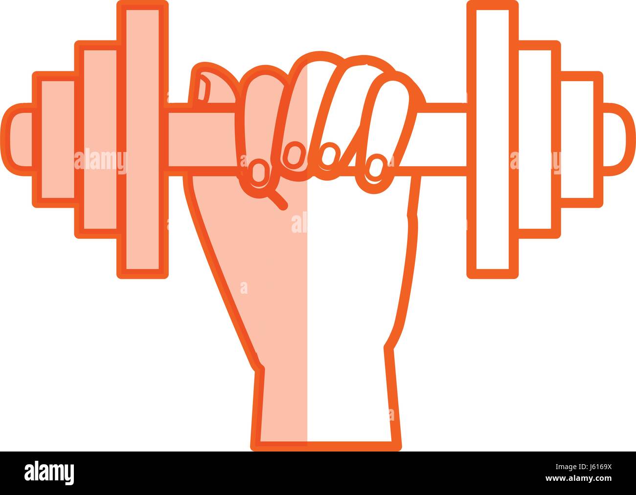 hand human with weight lifting equipment icon Stock Vector Image & Art ...